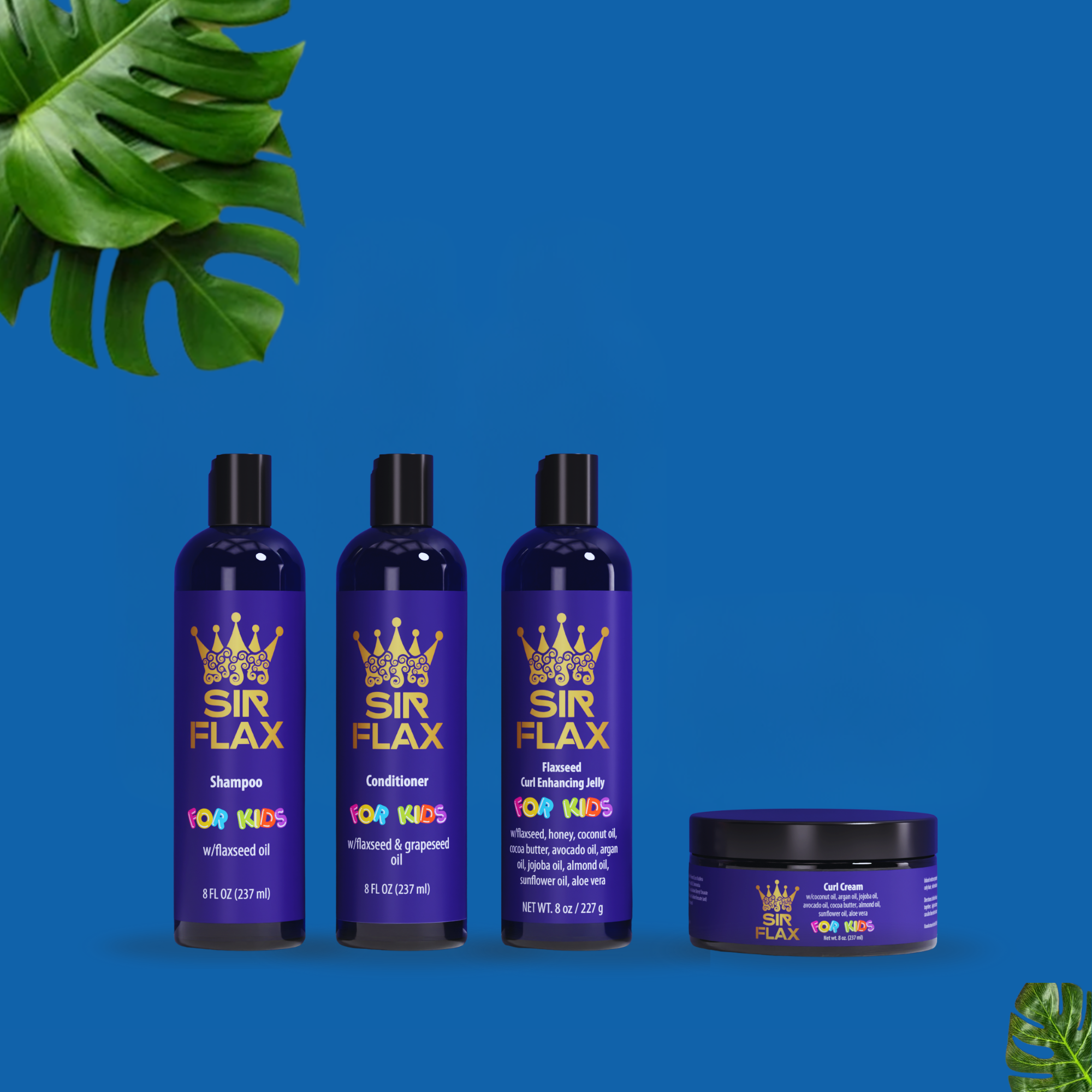 Sir Flax Complete Curl Kit for Kids | 4-Step Natural Curl Care System ...